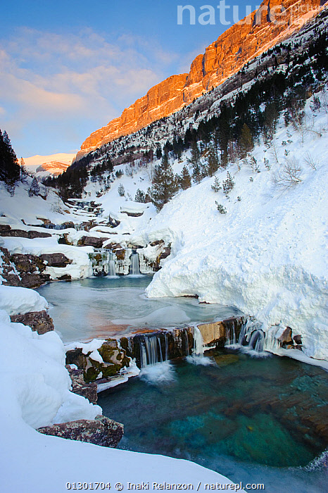 Stock photo of Winter landscape with the Gradas de Soaso (Soaso Steps ...