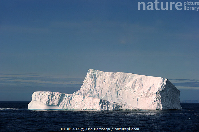 Stock photo of Iceberg floating at an angle, in Davis Strait off south ...