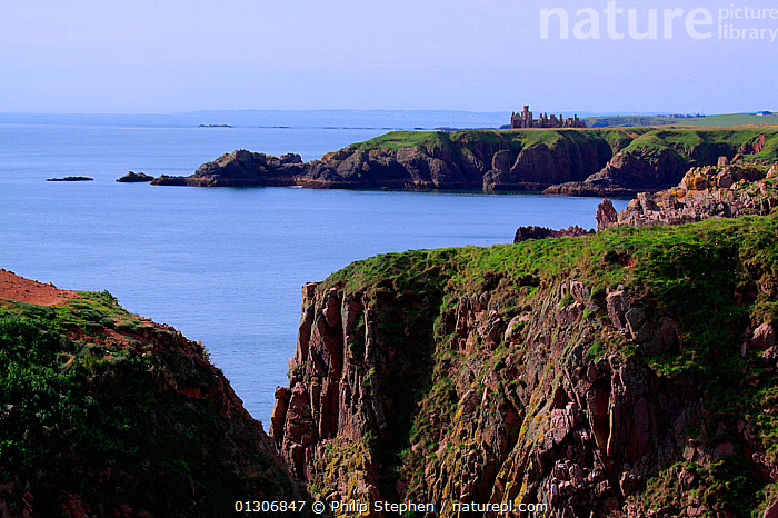 Stock photo of View looking South to Slains Castle, Buchan ...