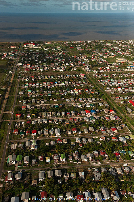 Stock photo of Aerial view of Georgetown, capital of Guyana, a city ...