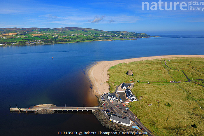 Stock photo of Aerial view of Magilligan Point NNR and Martello tower ...