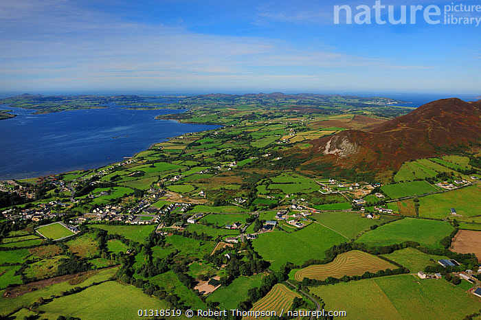 Stock photo of Aerial view of Mulroy Bay, east of Carrowkeel, County ...