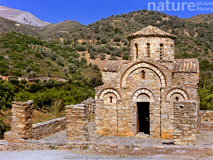 Stock photo of Panagia church near Fodele (1383 AD) Crete island ...
