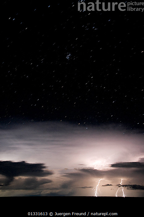 Stock photo of Lightning storm over the Australian outback at dusk ...