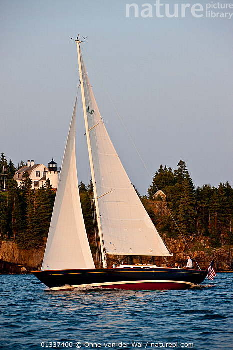 Stock photo of Morris 42 extend coach house yacht cruising off Rhode ...