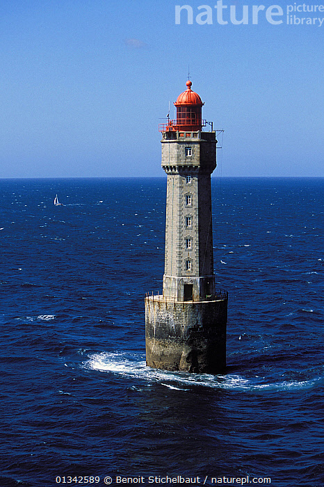 Stock photo of The Jument Lighthouse, Ouessant Island, Finistere ...