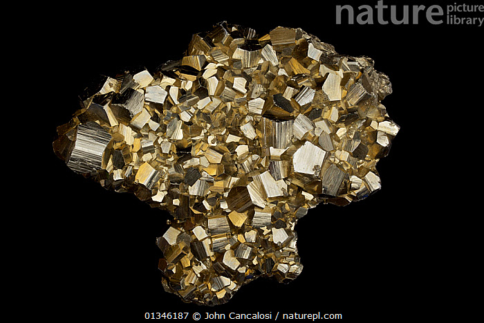 Stock photo of Pyrite (FeS2, iron sulfide), known as 'Fool's Gold ...
