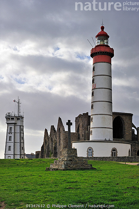 Stock photo of The Pointe Saint Mathieu with its signal station ...