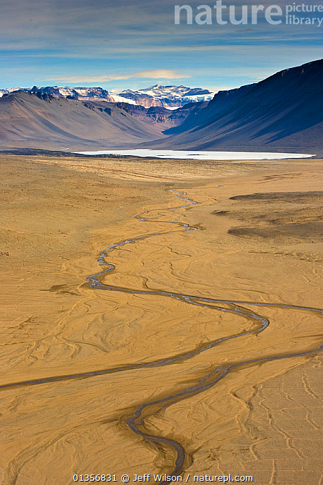 Stock photo of Aerial view of the River Onyx, the only running river in ...