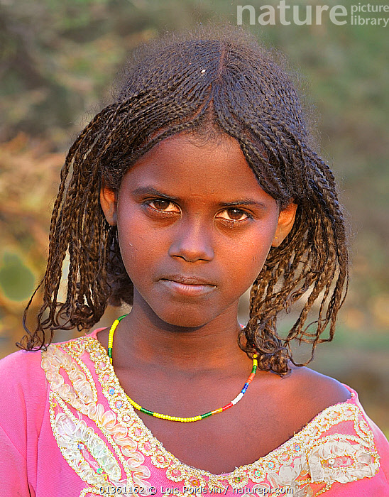 Stock photo of Young Afar girl, Bere Ale village, Ethiopian highlands ...