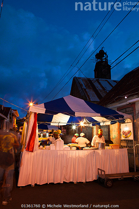 Stock photo of Friday night market in the fishing village of Gouyave ...