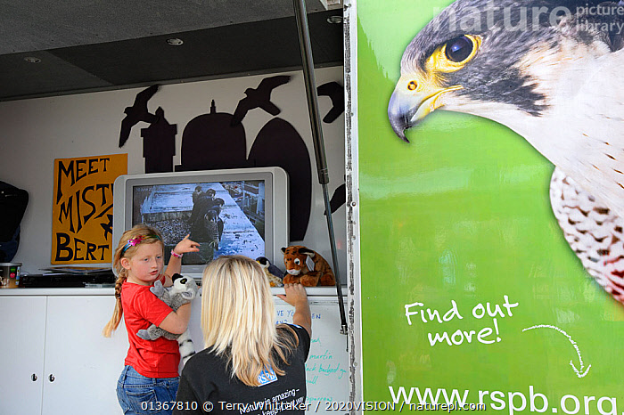 Stock photo of Casey Dean with RSPB staff member Emma Cambell attending ...
