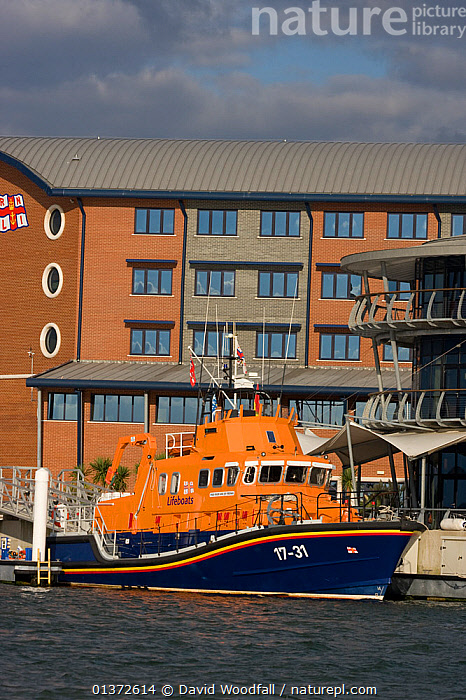 Stock photo of Lifeboat moored in front of the RNLI headquarters in ...
