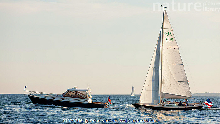 Stock photo of Morris Yachts M29 sailing boat and Hinckley Whisper Jet ...