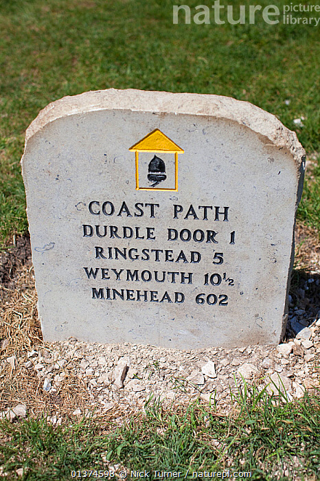 Stock photo of South West Coast Path National Trail waymarker ...