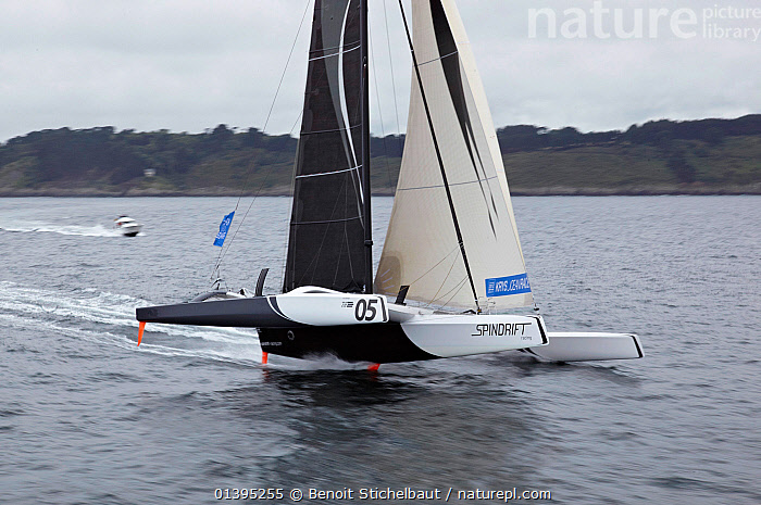 Stock photo of Maxi-trimaran Spindrift Racing' arriving in Brest ...