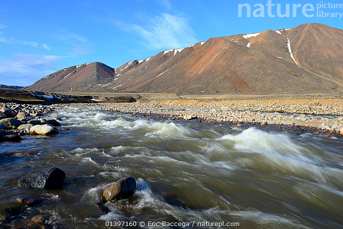 Stock photo of Stream swollen with snow melt, Anstead Point, Ellesmere ...