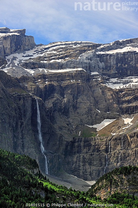 Stock photo of The Gavarnie Falls / Grande Cascade de Gavarnie, highest ...