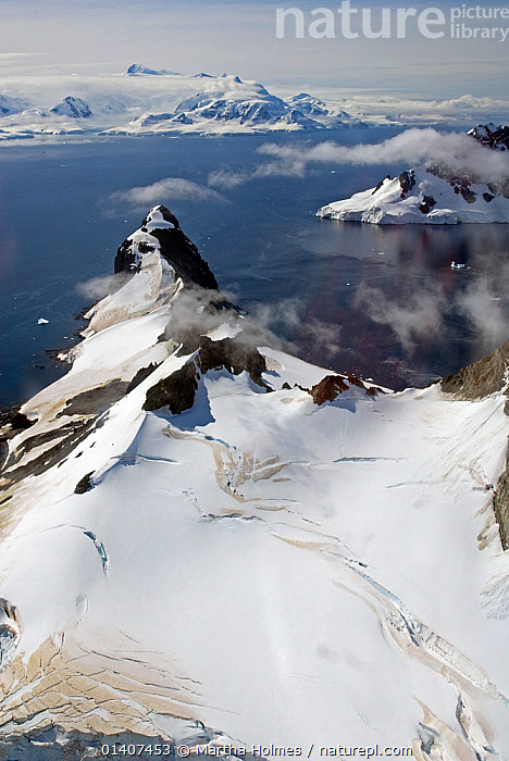Stock photo of Aerial view of coast of Antarctic Peninsula. February ...