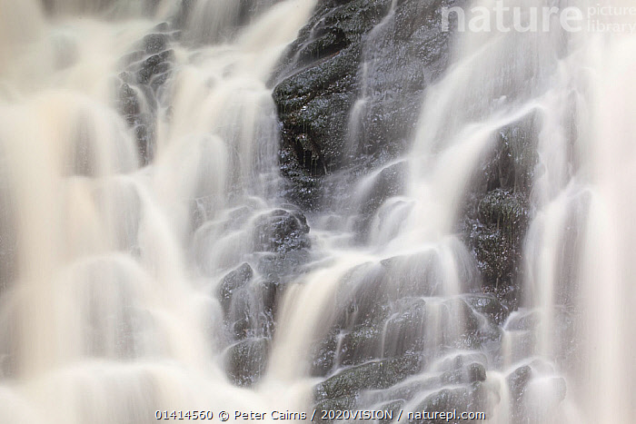 Stock photo of Waterfall, Fairy Glen RSPB reserve, Inverness-shire ...