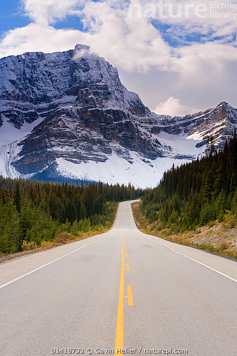 Stock photo of The Icefields Parkway, route between Banff and Jasper in ... Stock photo of The Icefields Parkway, route between Banff and Jasper in ...