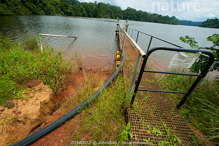 Stock photo of Petroleum extraction in African rainforest - water ...