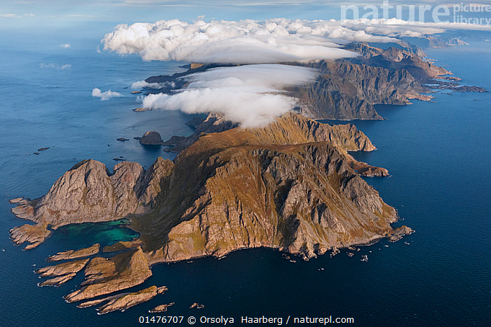 Stock photo of Aerial view of Lofotodden island, Moskenes municipality ...