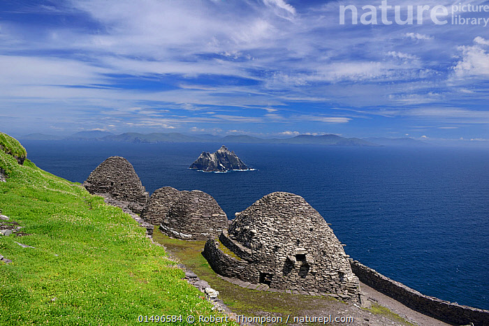 Stock photo of Skellig Michael Monastery Beehive Cells, Skellig Michael ...