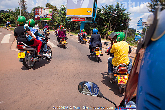 Stock photo of Motor cycle taxis, Kigali, Rwanda, April 2014 ...