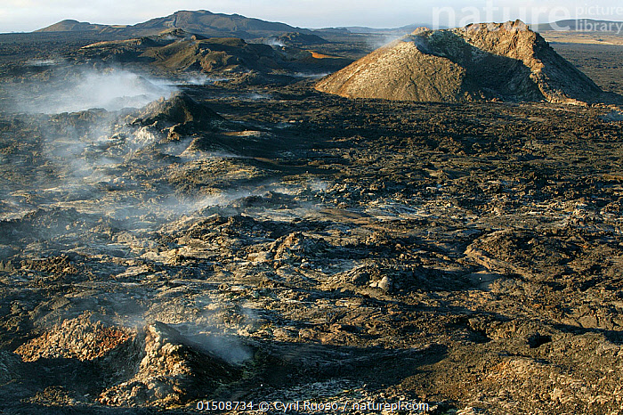 Stock photo of Krafla volcano caldera, which last erupted in 1984 ...