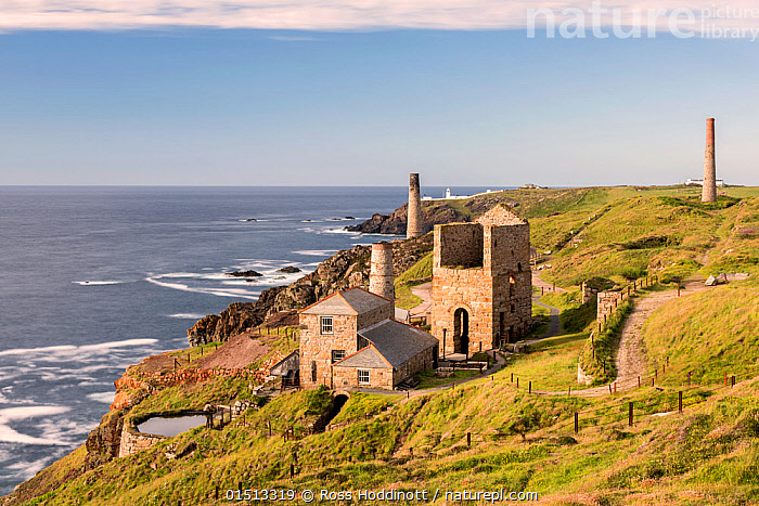 Stock photo of Levant Mine and Beam Engine in late evening light, West ...