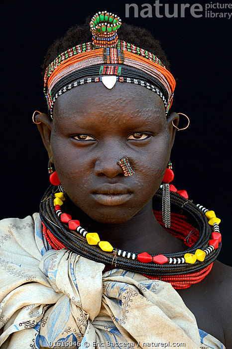 Stock photo of Young woman from the Toposa tribe, with facial skin ...
