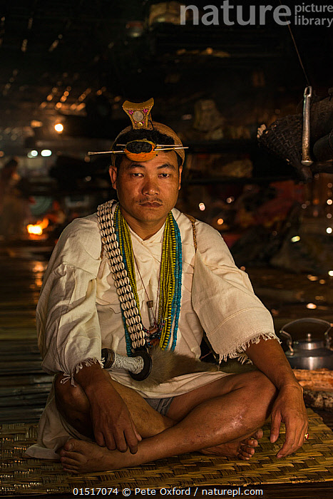 Stock photo of Nyshi man inside Nyshi Long House, Nyshi Tribe ...