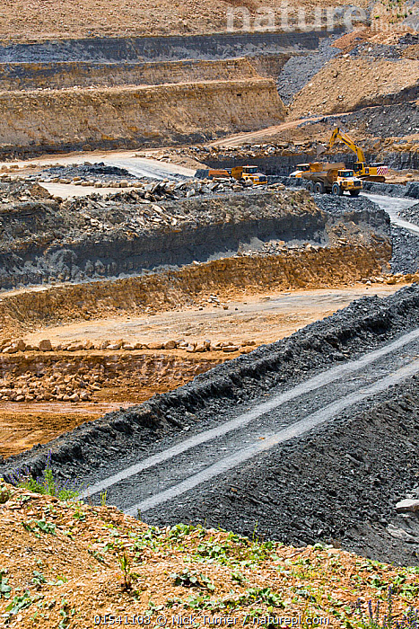 Stock photo of Commercial oolitic limestone extraction for construction ...