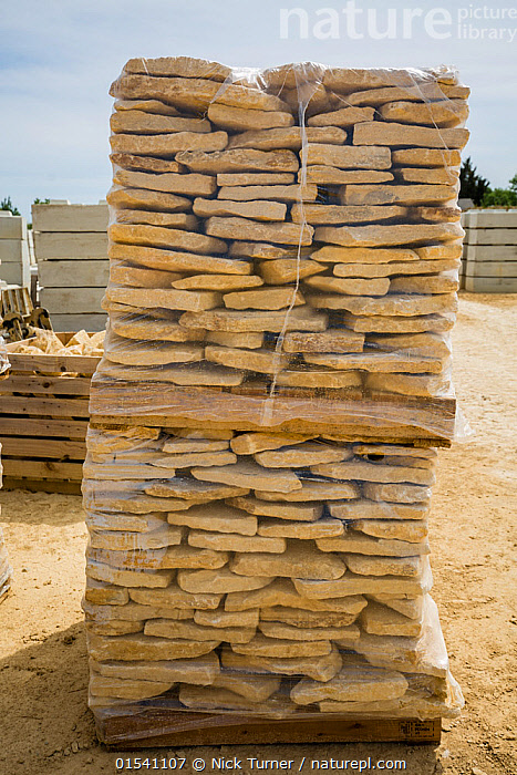 Stock photo of Dry stone walling material packed for shipping ...