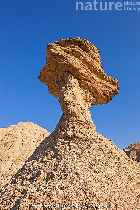 Stock photo of Badlands National Park, Pedestal rock, Hoodoo rock ...