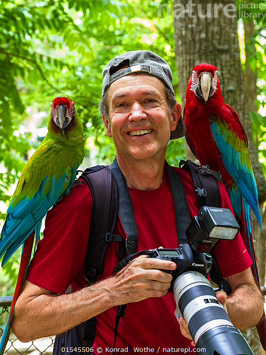 Stock photo of German wildlife photographer Konrad Wothe with Military ...