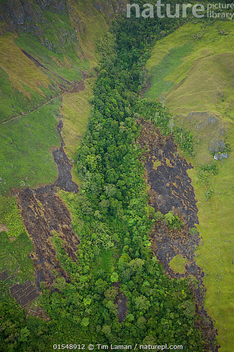 Stock photo of Aerial views of the landscape of the Huon Peninsula, New ...