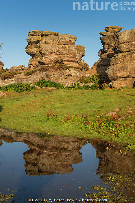 Stock photo of Brimham Rocks balancing rock formations, Nidderdale ...
