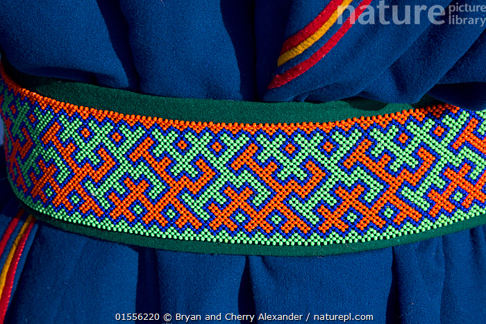 Stock photo of Close up of a Nenets man's belt with a traditional ...