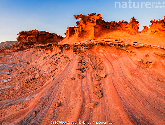 Stock photo of Eroded salt laden sandstone fins in incredible sculpted ...