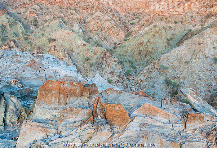 Stock photo of Sedimentary rocks in the Hajar Mountains. United Arab ...