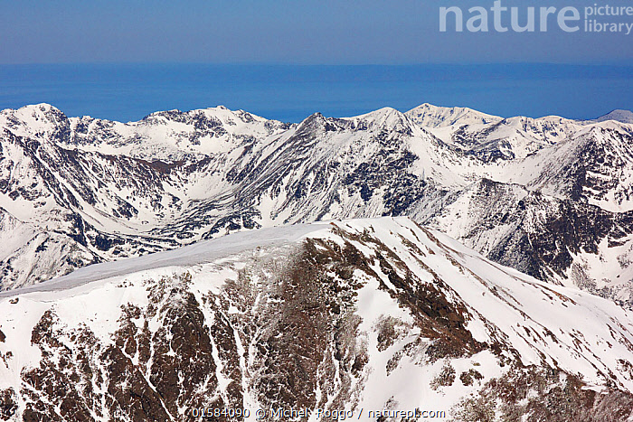 Stock photo of Aerial view of the Chamar-Daban mountain range, Baikal ...