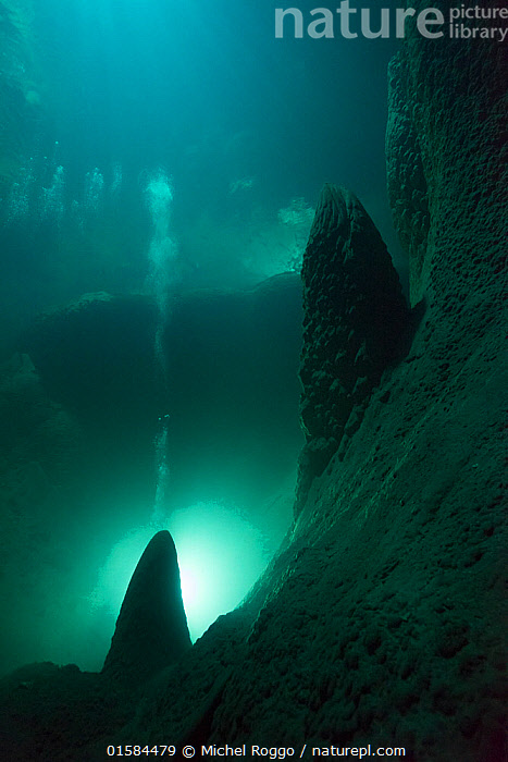 Stock photo of Anhumas Abyss, a 72 meters deep cave,with underwater ...
