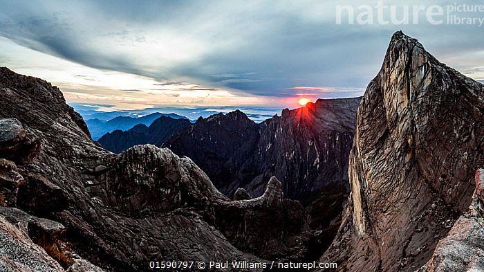 Stock photo of Sunrise as seen over Low's Gully and ugly sister peak ...