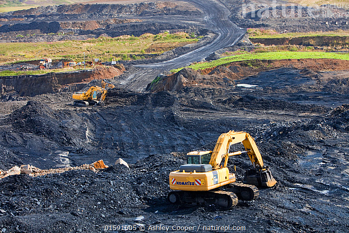 Stock photo of The Glentaggart open cast coal mine in Lanarkshire ...