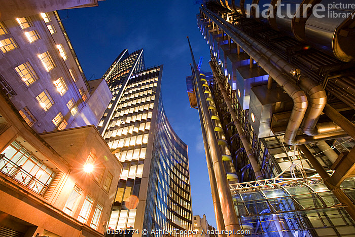 Stock photo of The Lloyds insurance building in the City of London ...