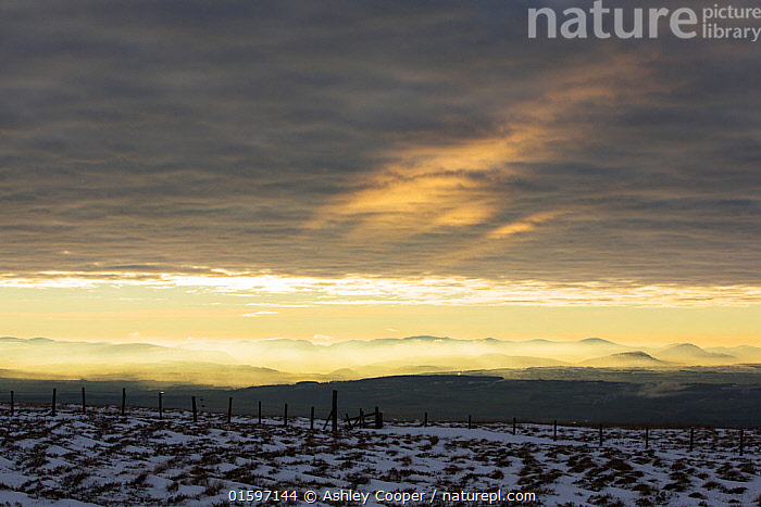 Stock photo of Looking towards the Lake District hills from Hartside in ...