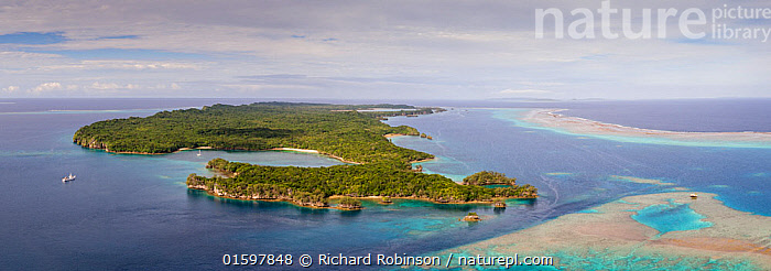 Stock photo of Aerial view of Namuka-i-Lau Island lagoon in the Lau ...