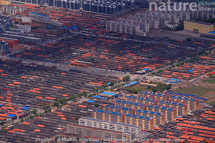 Stock photo of Low rise and high- rise buildings in Datong town, Beiyue ...